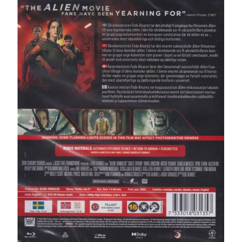 Alien Romulus (2024) (Blu-ray)