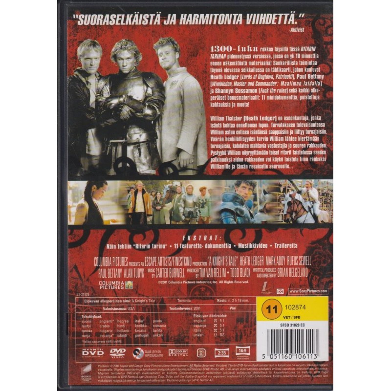 Ritarin Tarina - Extended Cut (Knights Tale, A (2001) - Extended Cut) (DVD)